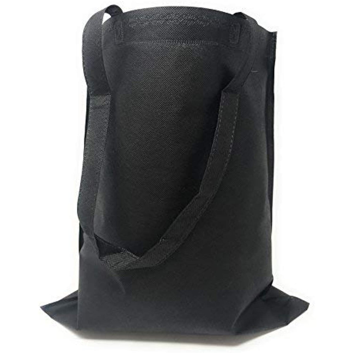 50 Bulk Large Tote Bag Mega Pack - 15 x 16 Reusable Shopping Bags (Bla ...