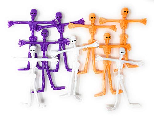 Bulk 30 Pack Bendable Posable Halloween Skeleton Assortment - Ideal Ha ...